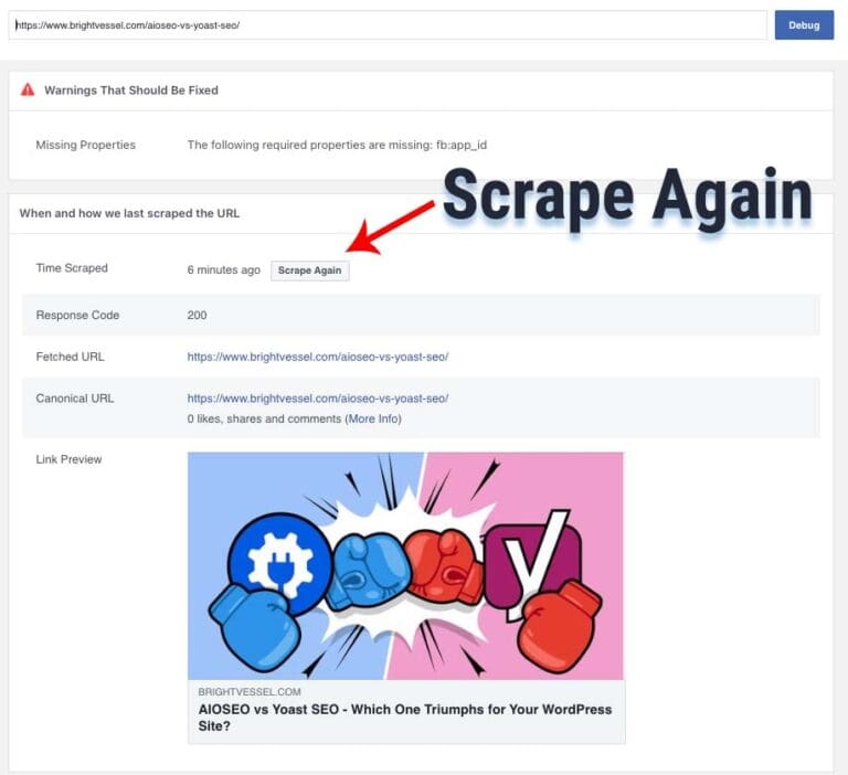 Facebook Sharing Debugger Tool Guide | Bright Vessel
